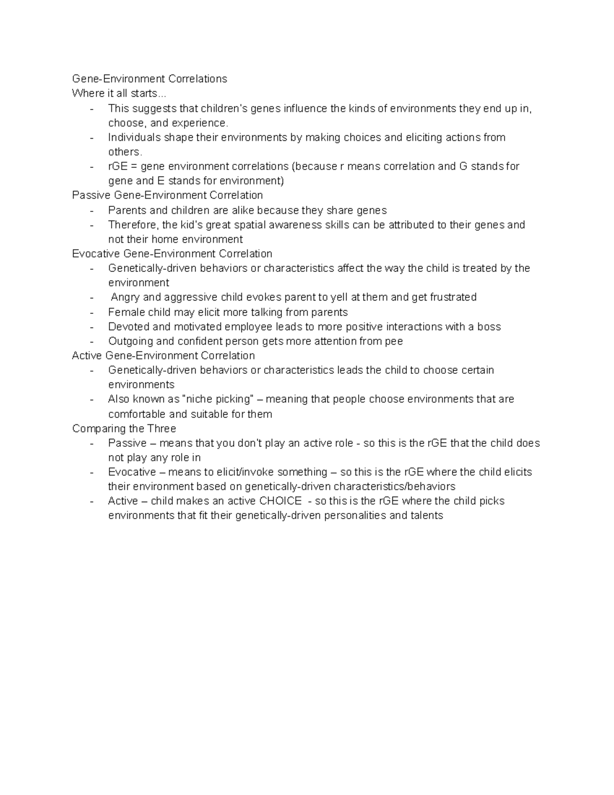 Week 3 Gene-Environment Correlations - Gene-Environment Correlations ...