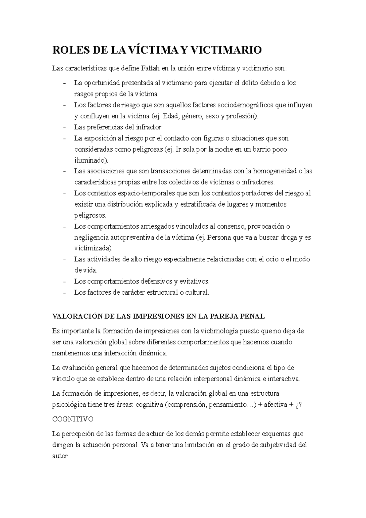 Roles de la Víctima Y Victimario - Victimología. Año 2015-2016 - ROLES ...