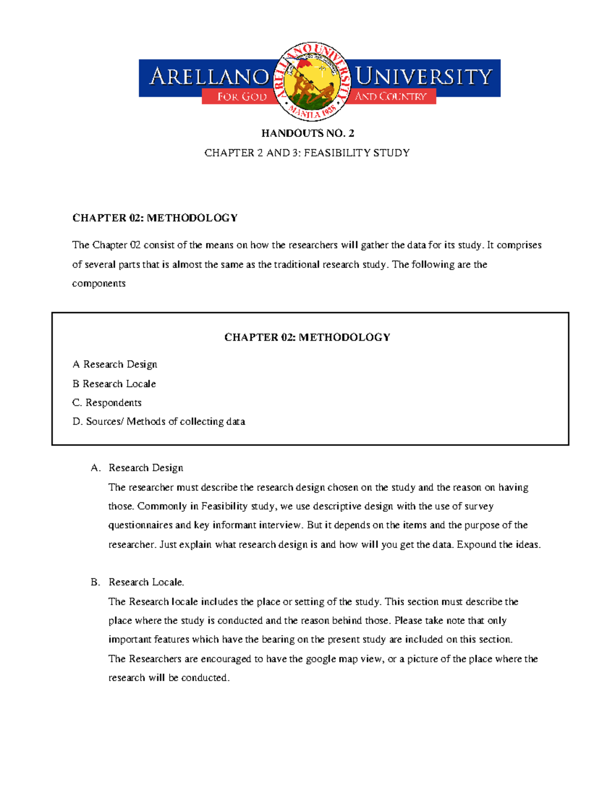 Handouts NO 2 Chapter 02 AND 03 - HANDOUTS NO. 2 CHAPTER 2 AND 3 ...