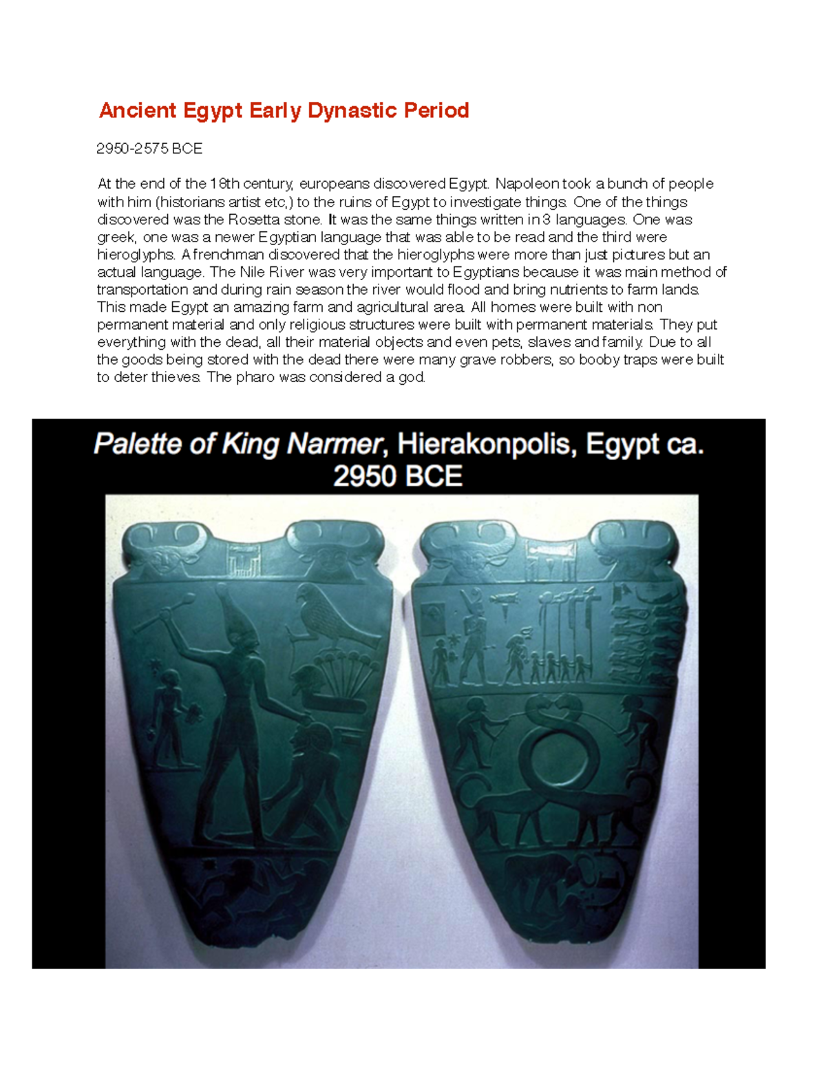 Ancient egypt early dynastic - Ancient Egypt Early Dynastic Period BCE ...