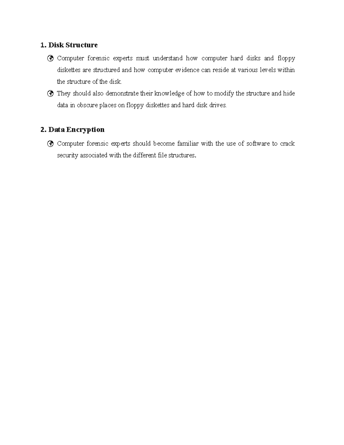 Module 1.2 Computer Security - 1. Disk Structure Computer forensic ...