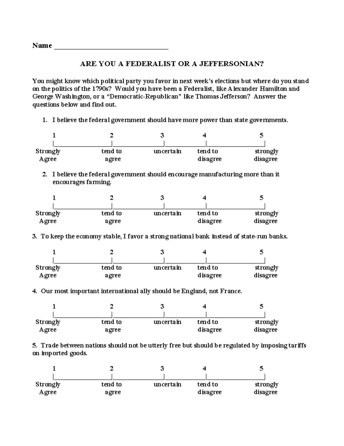 Are Youa Hamiltonianora Jeffersonian-1 - Name ...