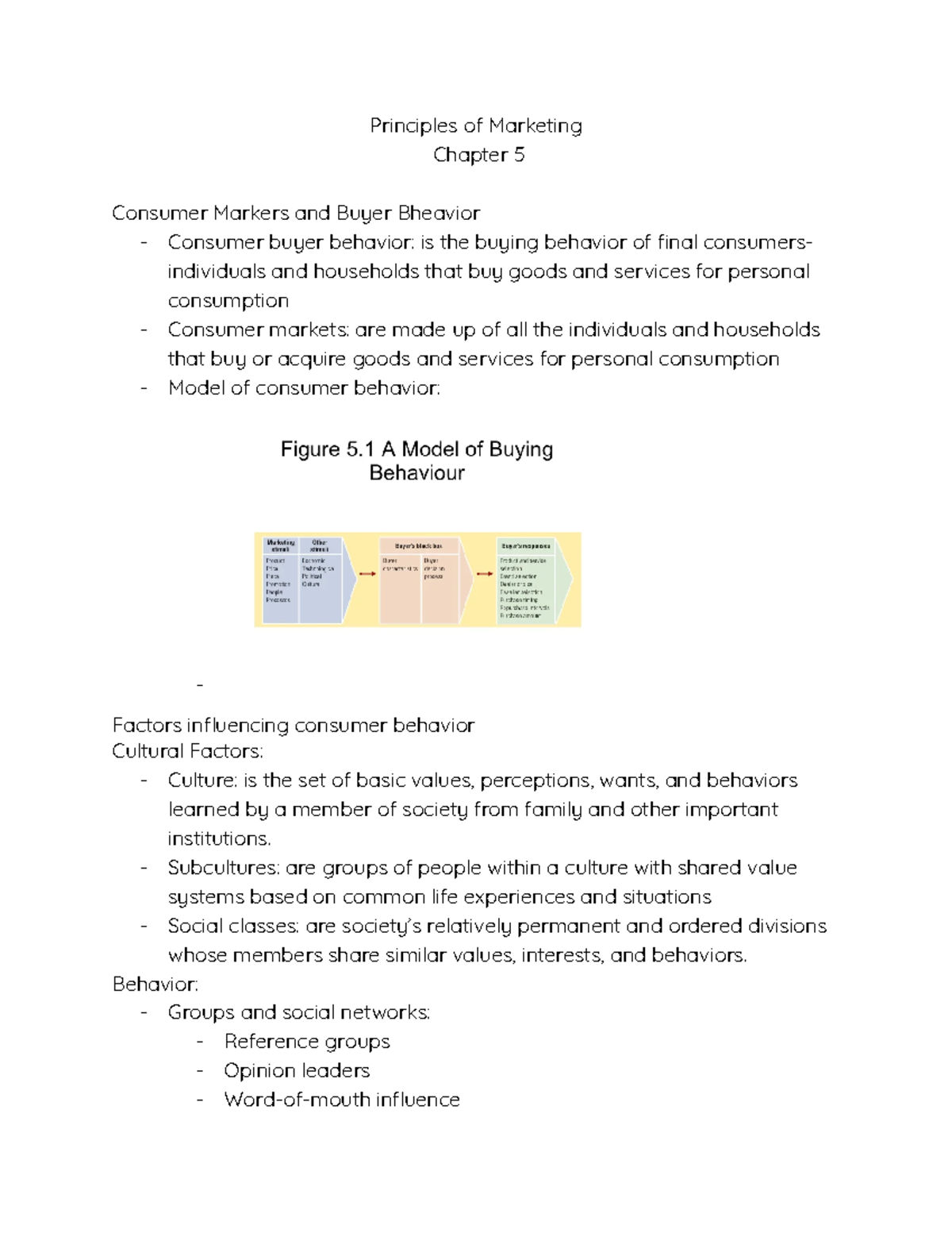 Principles of Marketing Notes - Principles of Marketing Chapter 5 ...