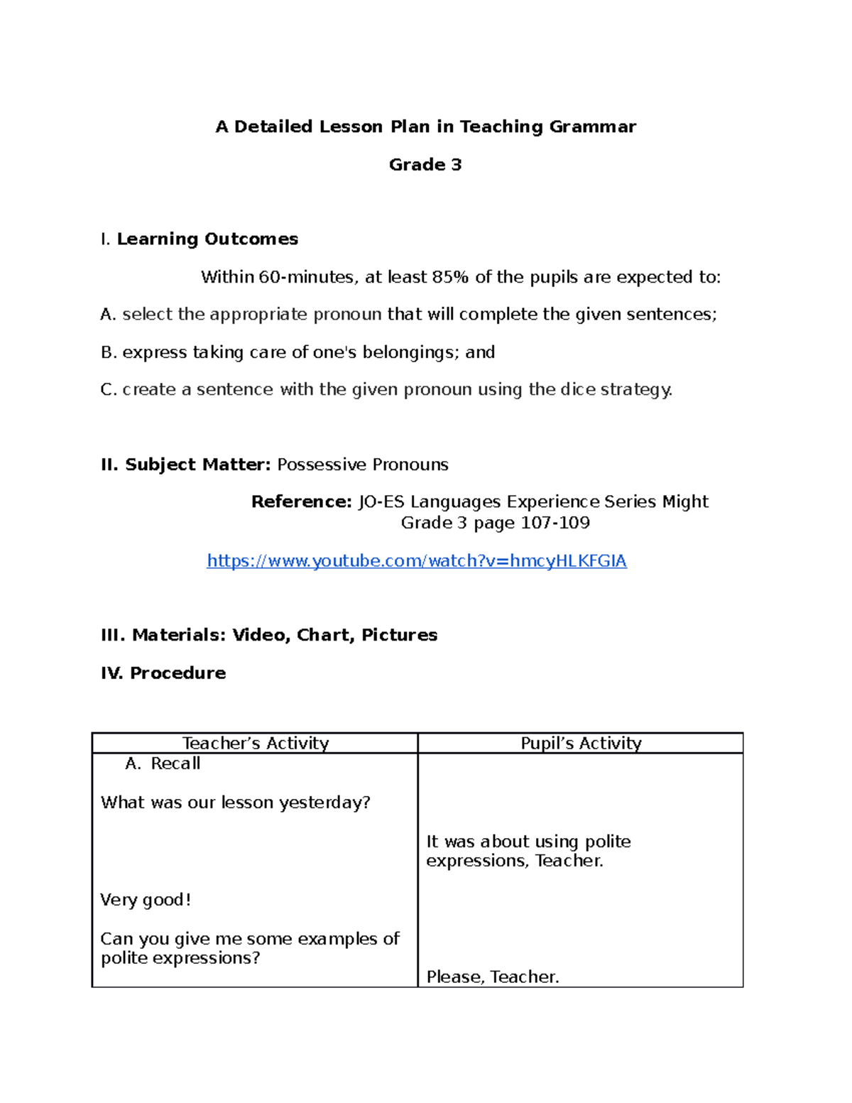 5Es A-Detailed-Lesson-Plan-in-Teaching-Grammar-1 - A Detailed Lesson ...
