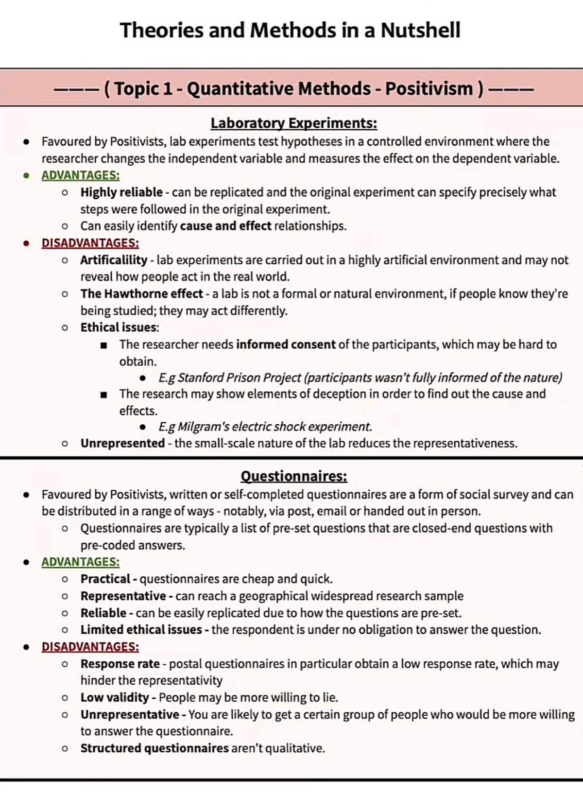 Theory Overview - Studocu