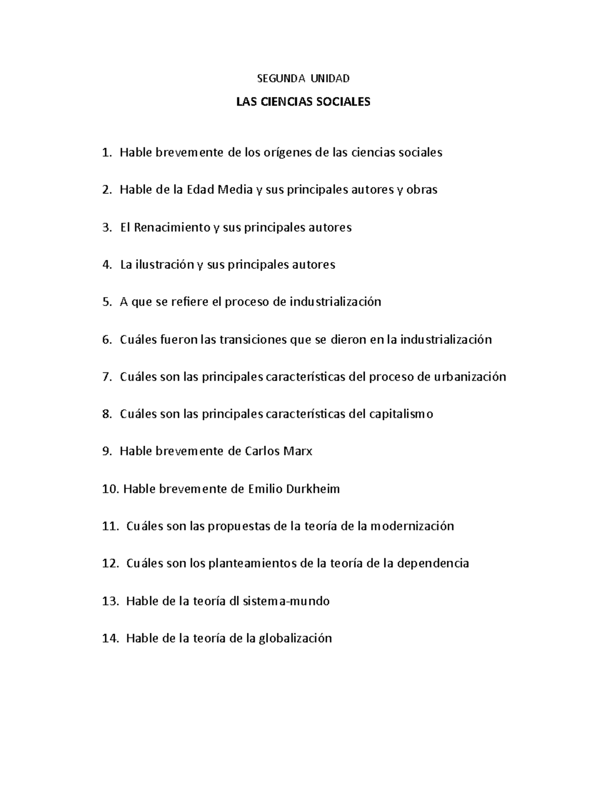 Guia de preguntas no. 2 - SEGUNDA UNIDAD LAS CIENCIAS SOCIALES Hable ...