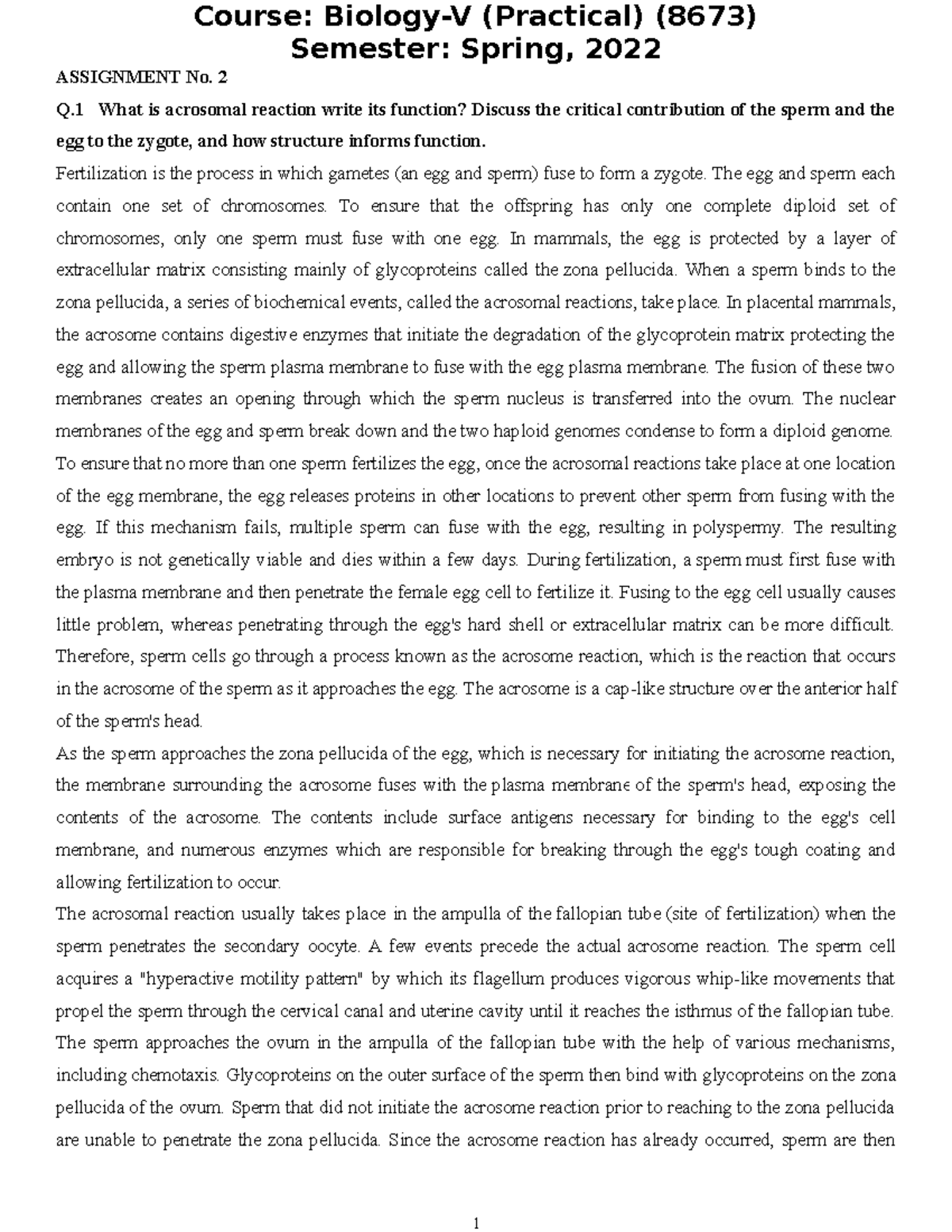 8673-2 - hhh dtet vgfd gw wfegfege - Semester: Spring, 2022 ASSIGNMENT ...