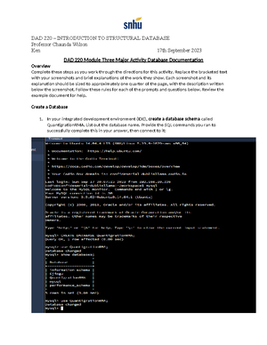 DAD 220 3-2 Lab Table Joins Asgnt - DAD 220 – INTRODUCTION TO STRUCTURAL DATABASE Professor ...