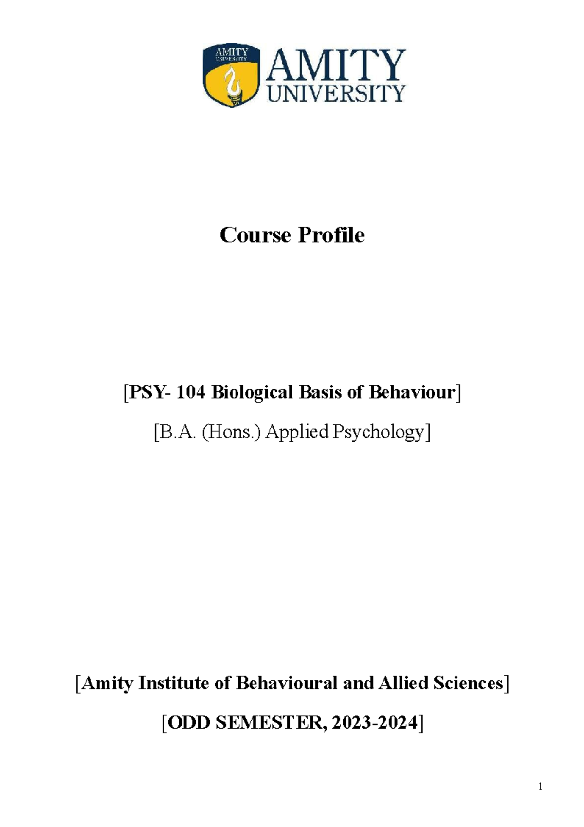 Session Plans 1a3ca PSY-104 Biological Basis of Behavior-compressed - 1 ...