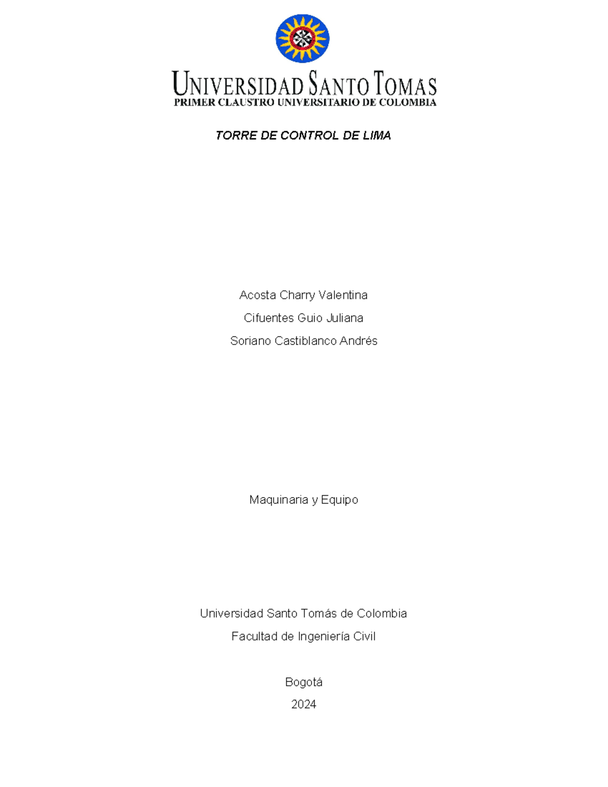 Torre DE Control DE LIMA - TORRE DE CONTROL DE LIMA Acosta Charry ...