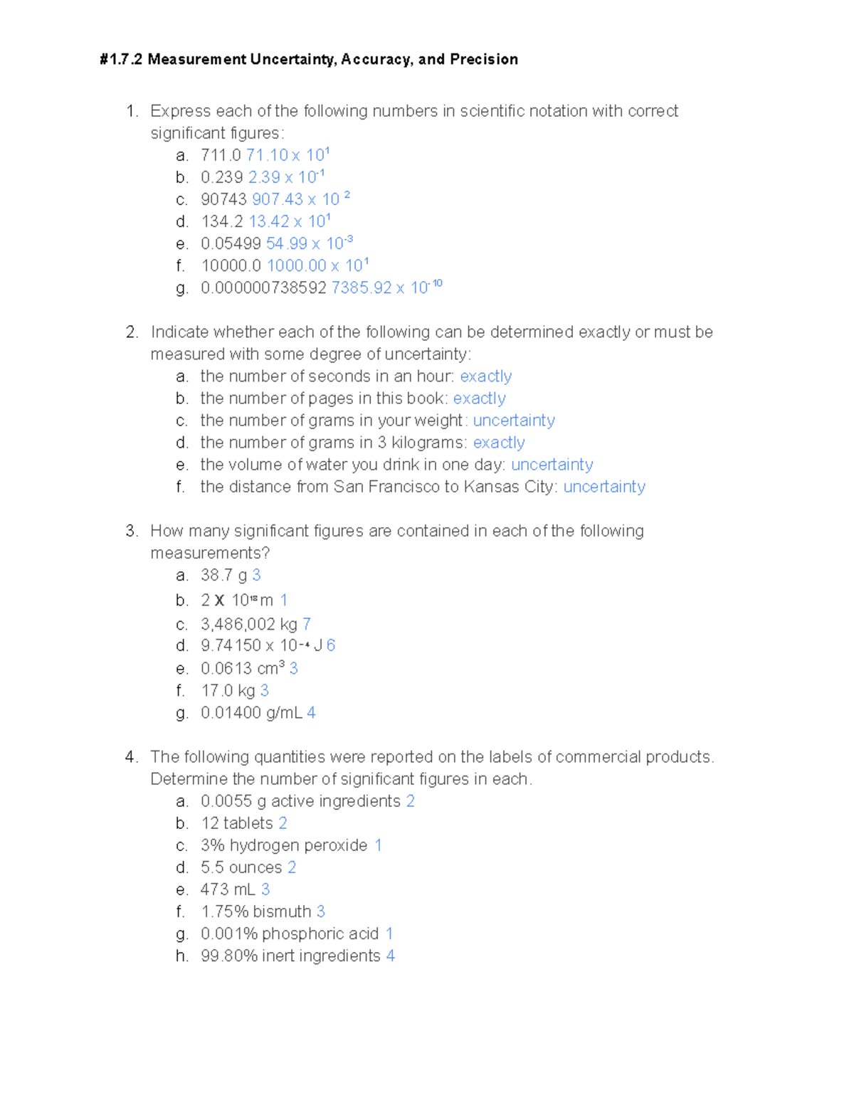 Measurement Uncertainty, Accuracy, and Precision - #1.7 Measurement ...