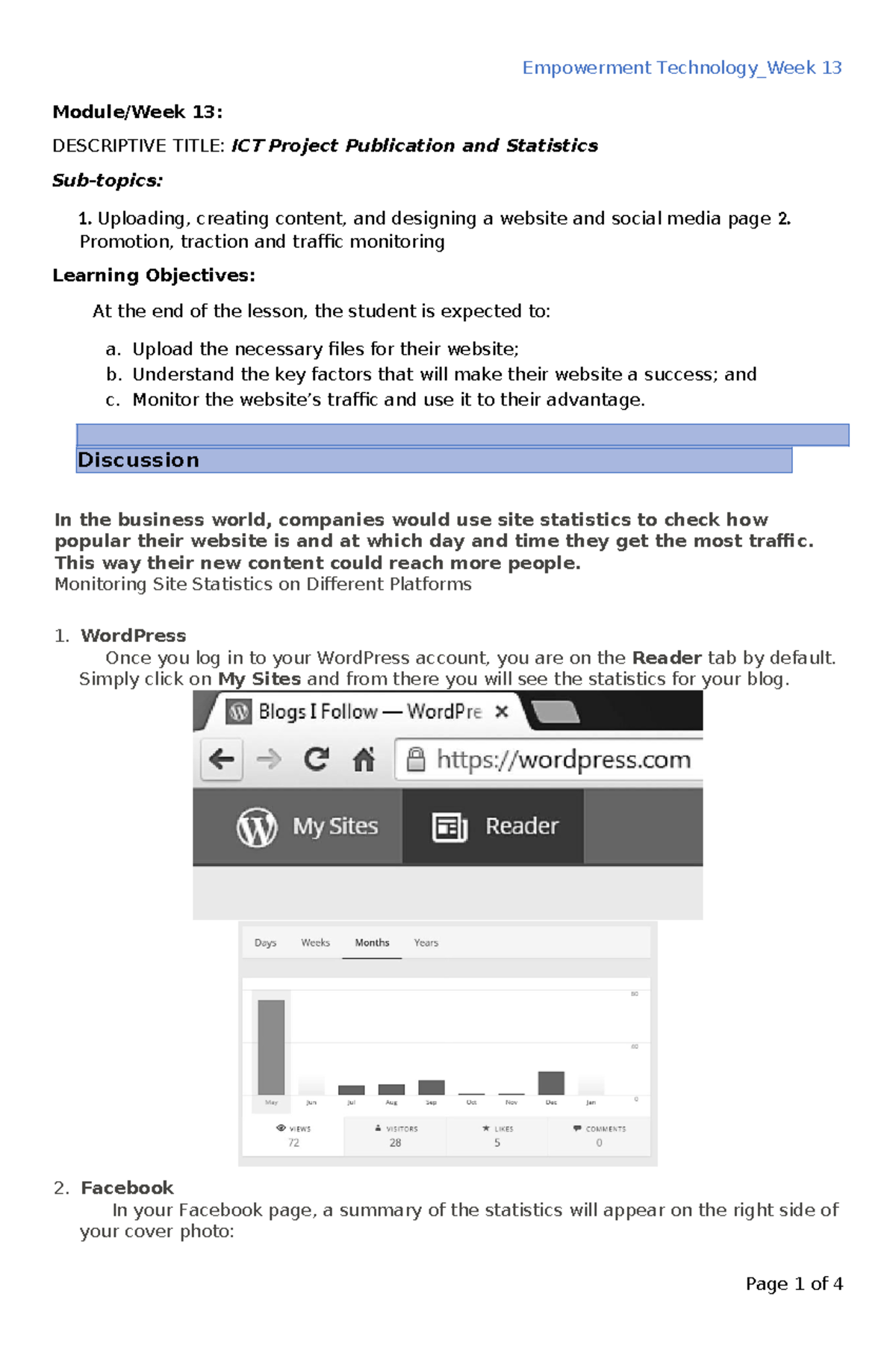 Week 13 ICT Project Publication and Statistics - Module/Week 13 ...