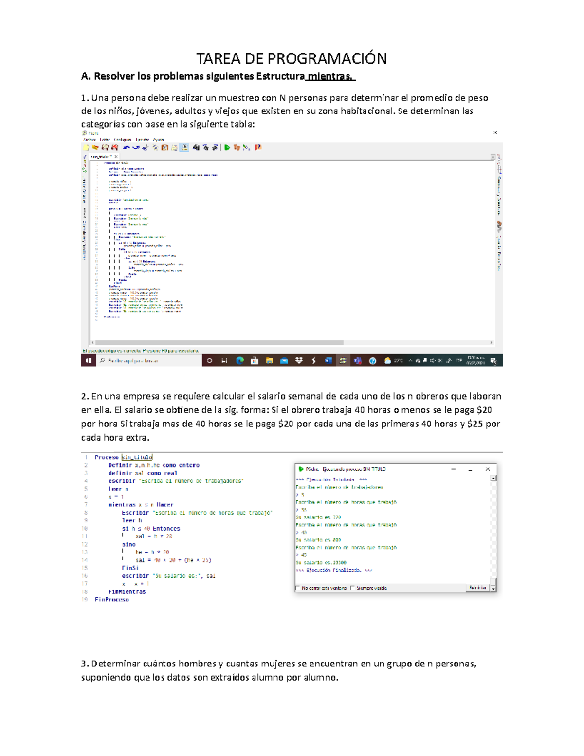 Tarea de programación #3 - UTP 2020 - TAREA DE PROGRAMACIÓN A. Resolver ...
