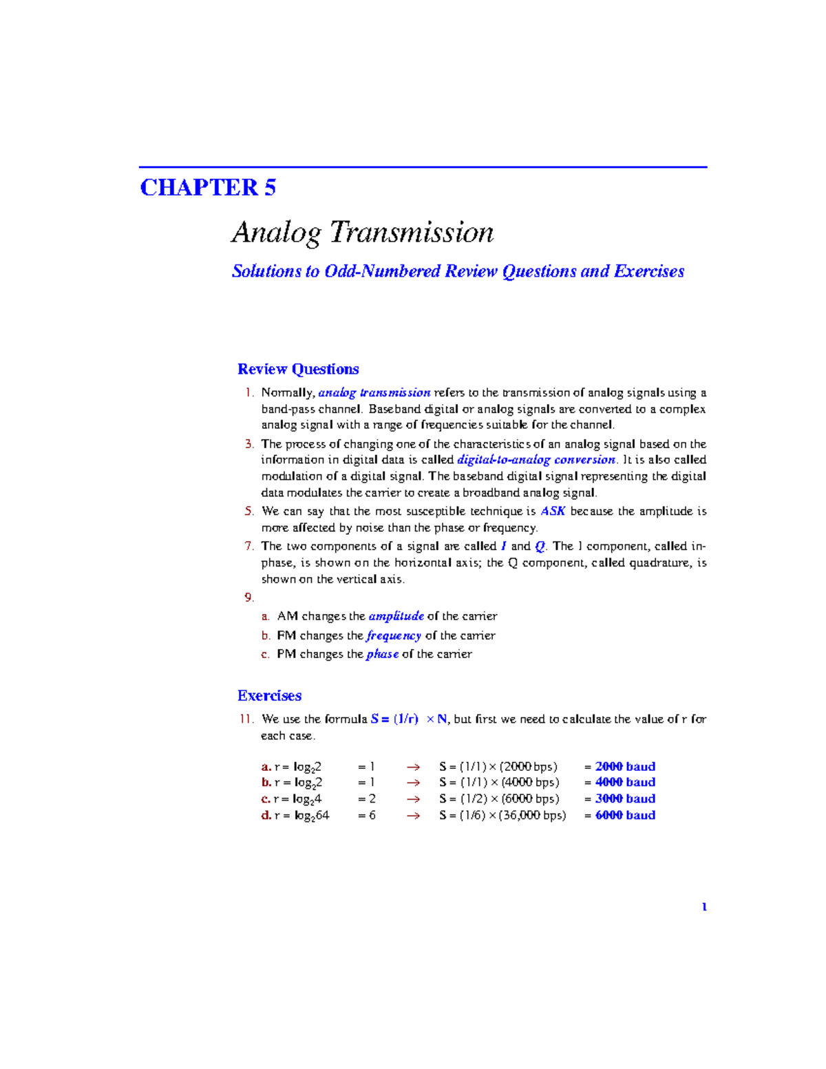Sol Std 05 - Solution manual of data comm book chapter 5 - 1 CHAPTER 5 ...