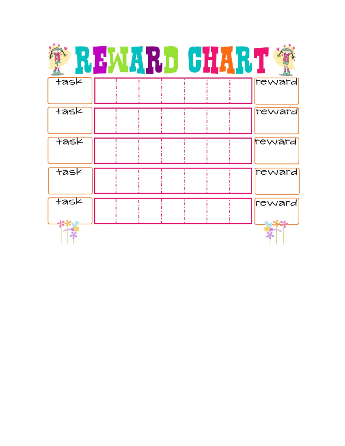 Reward chart - Google Docs - D229 - REWARD CHART task reward task ...