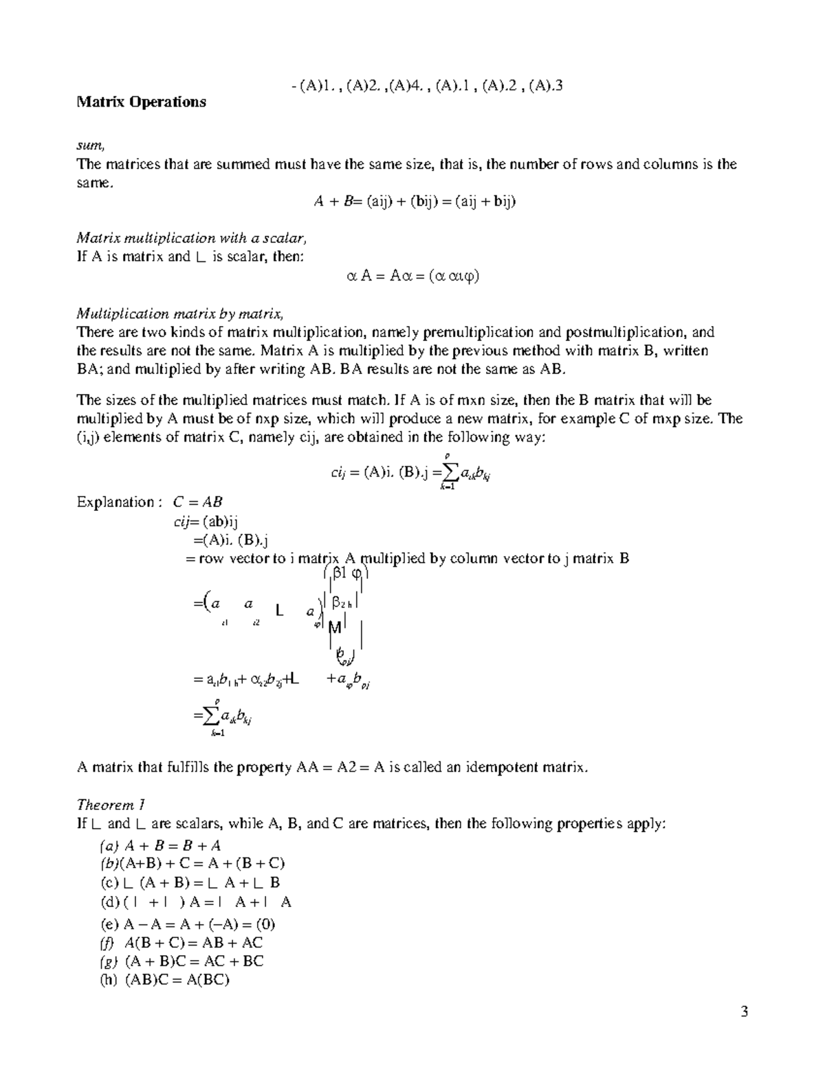 Notes Algebra 1 - Unit-9 - 3 b Matrix Operations - (A)1. , (A)2. ,(A)4 ...