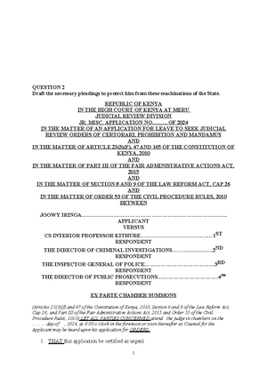 [Solved] The import and role of the judicial review procedure under ...