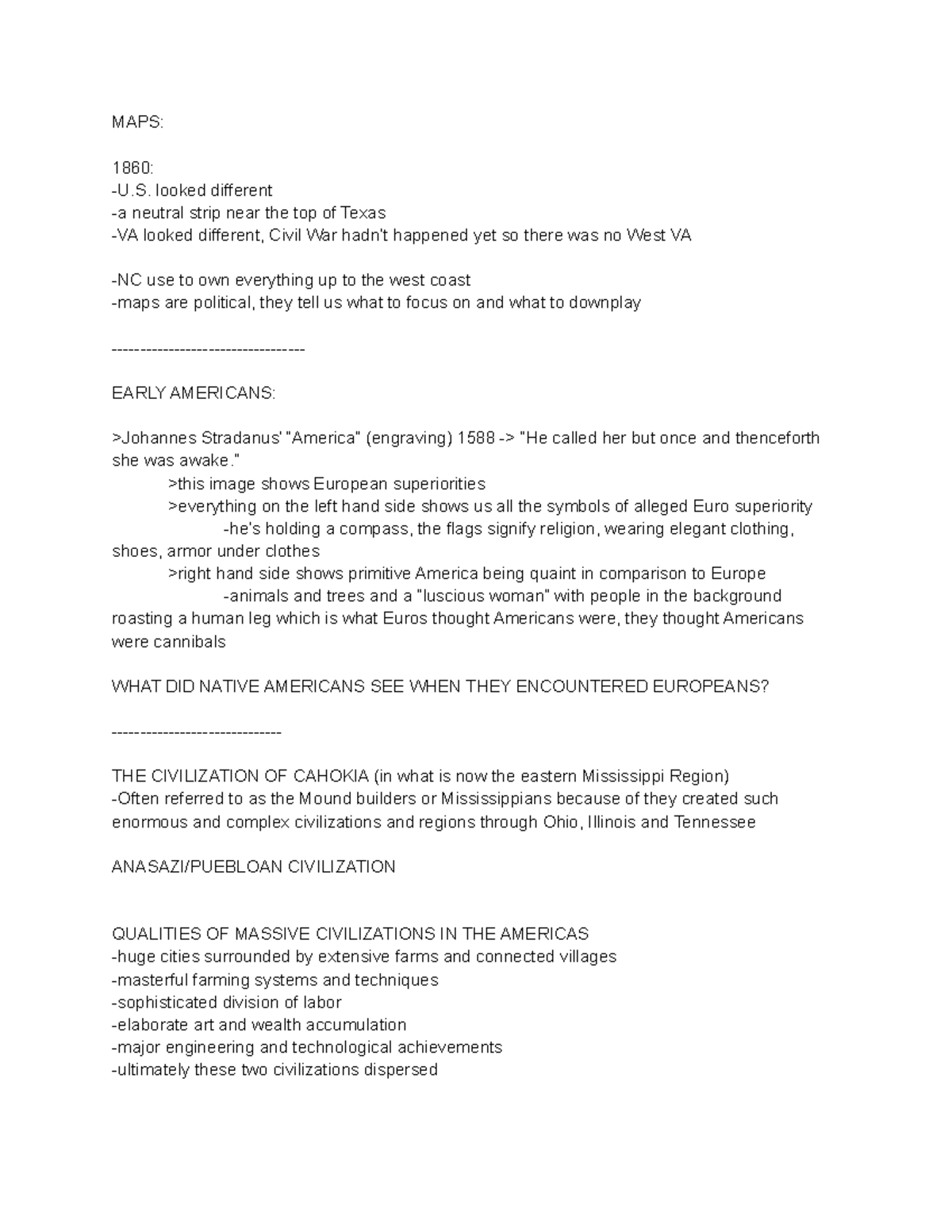 Exam One Notes, module 1 - MAPS: 1860: -U. looked different -a neutral ...