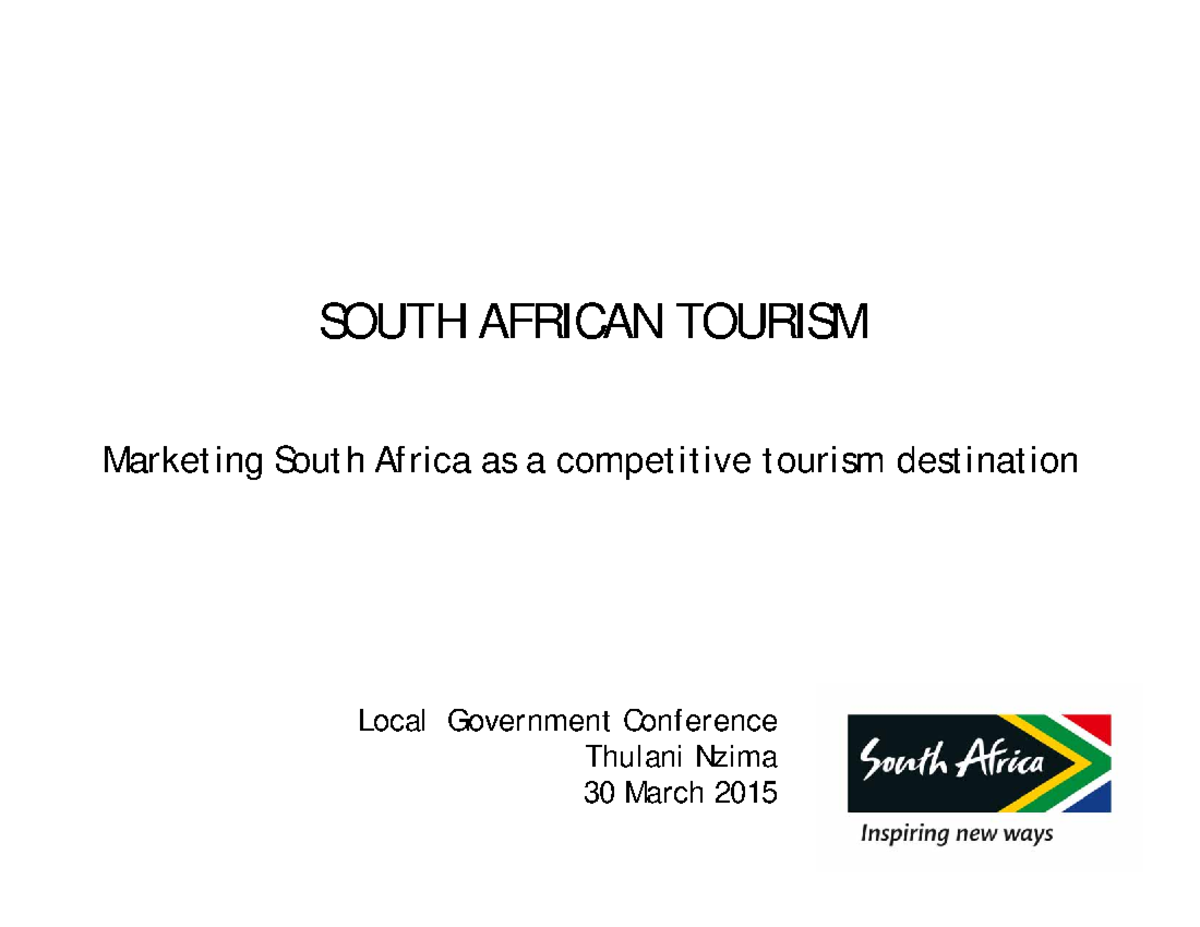 Marketing South Africa as a Competitive Tourism Destination - SOUTH ...