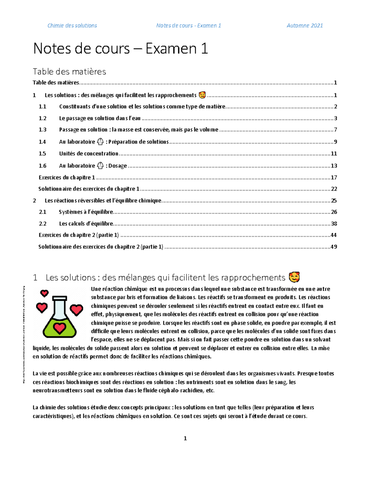 Notes de cours 1 - - Studocu
