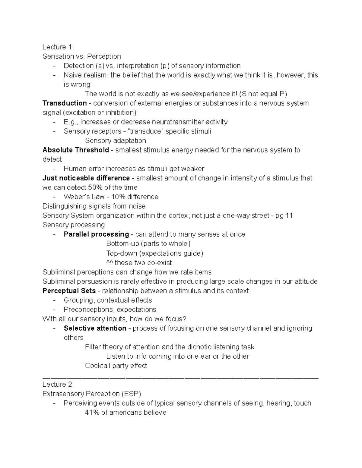 PSYS Exam 2 Notes - Dr. Johnathan D. Forbey - Deprecated API usage: The ...