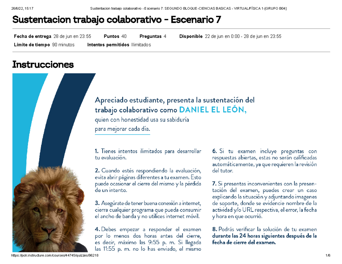 Sustentacion trabajo colaborativo - Escenario 7 Segundo Bloque- Ciencias Basicas - Virtual ...