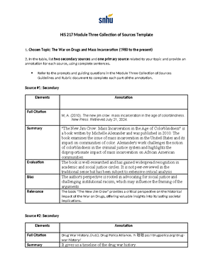 Module Two Topic Proposal HIS - Sharmaine R. Williams HIS-217 Module ...