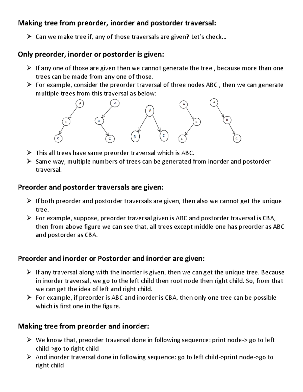 ZXE Making tree from traversals - Making tree from preorder, inorder ...
