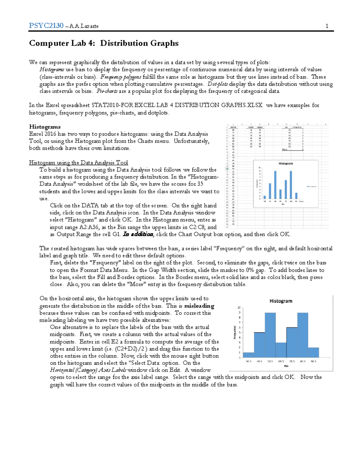 PSYC2130-Computer Lab 4-Distribution Graphs - Computer Lab 4 ...