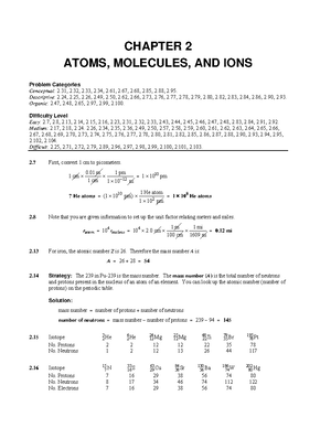 Chapter 1 - Raymond chang solutions - CHAPTER 1 CHEMISTRY: THE STUDY OF ...