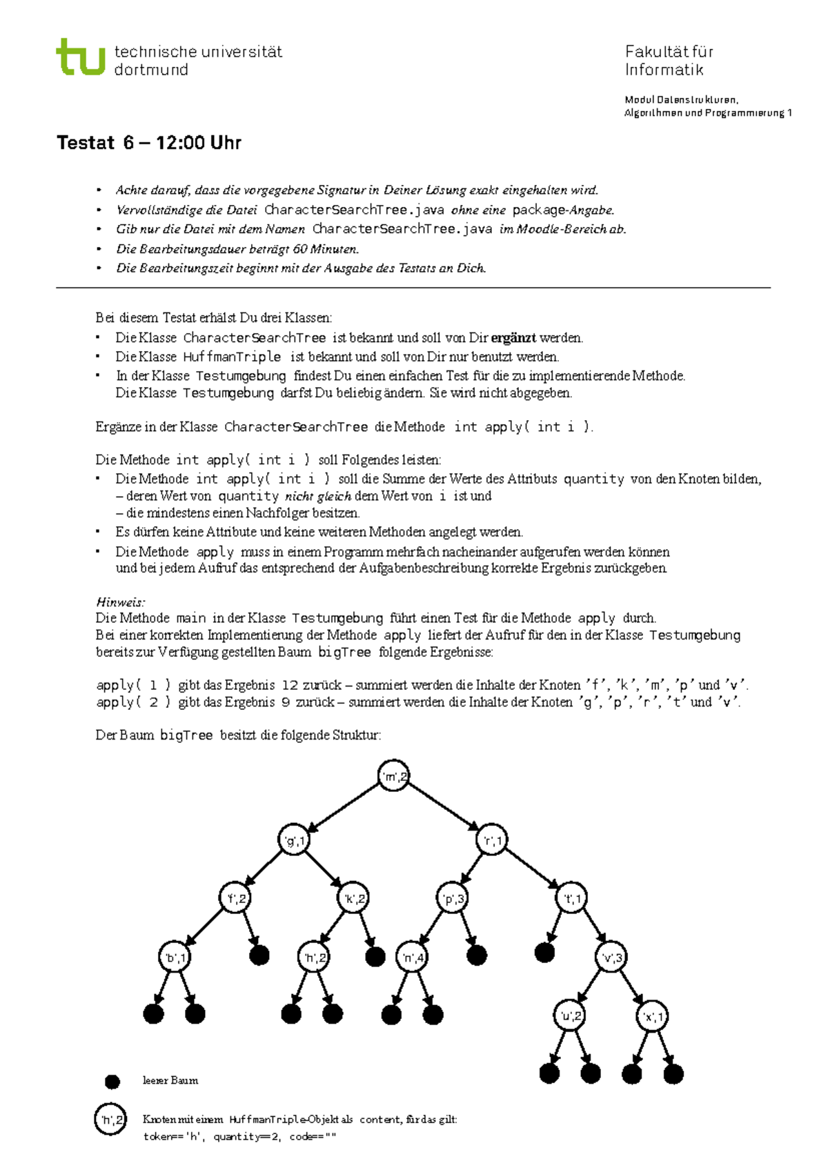 Testat 6-1200 - dortmund technische universität Fakultät für Informatik ...