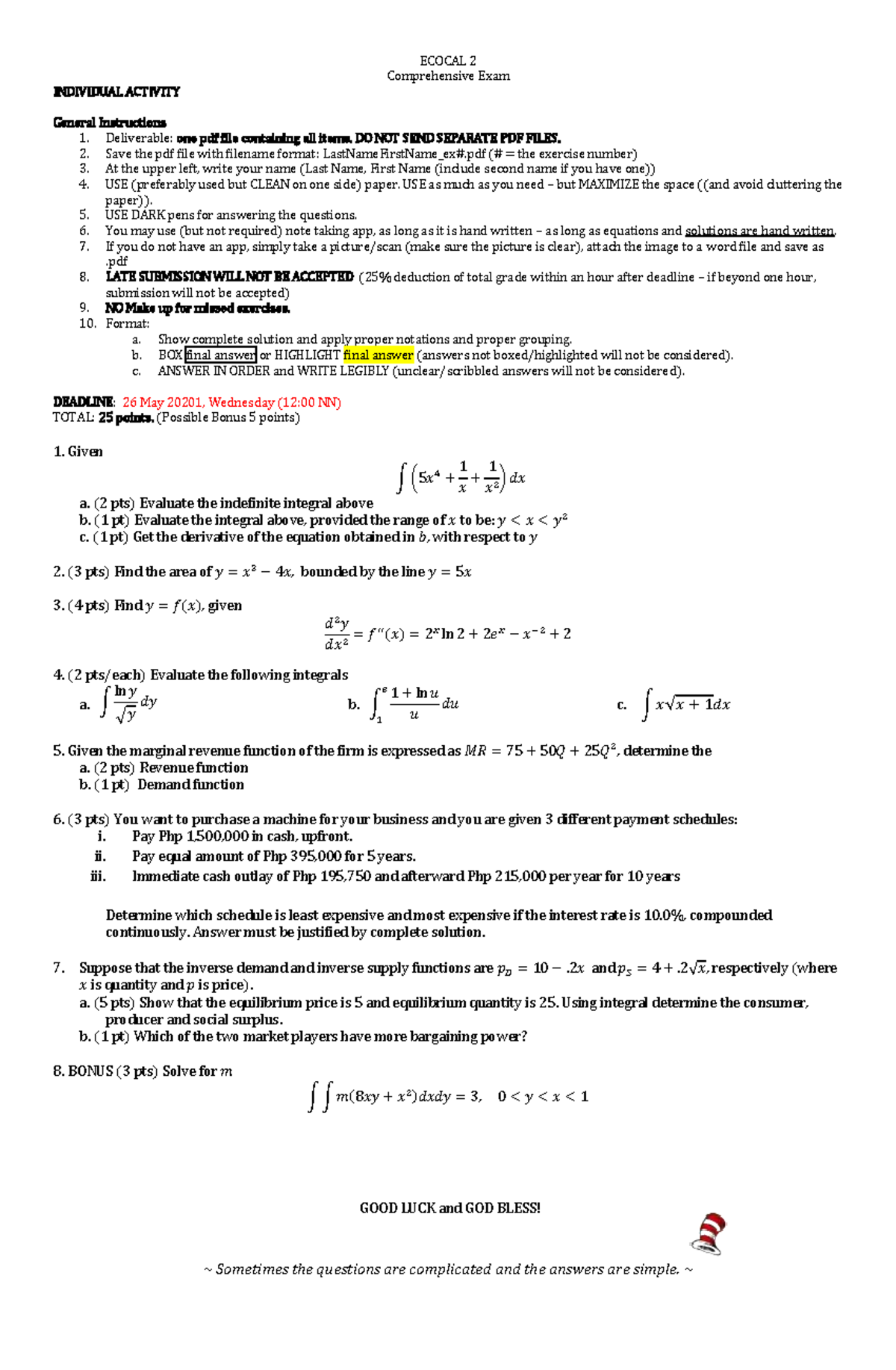 Comprehensive - notes - ~ Sometimes the questions are complicated and ...