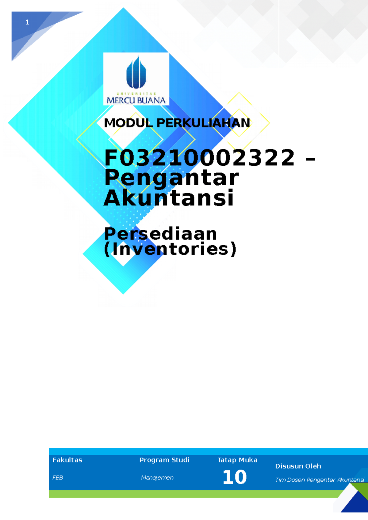Modul Tm 10 This Course Material About Inventories Persediaan 1