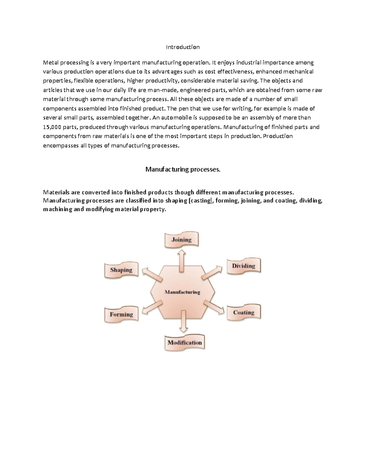 PDM MET 210 note Sum - Lecture notes 1 - Introduction Metal processing ...