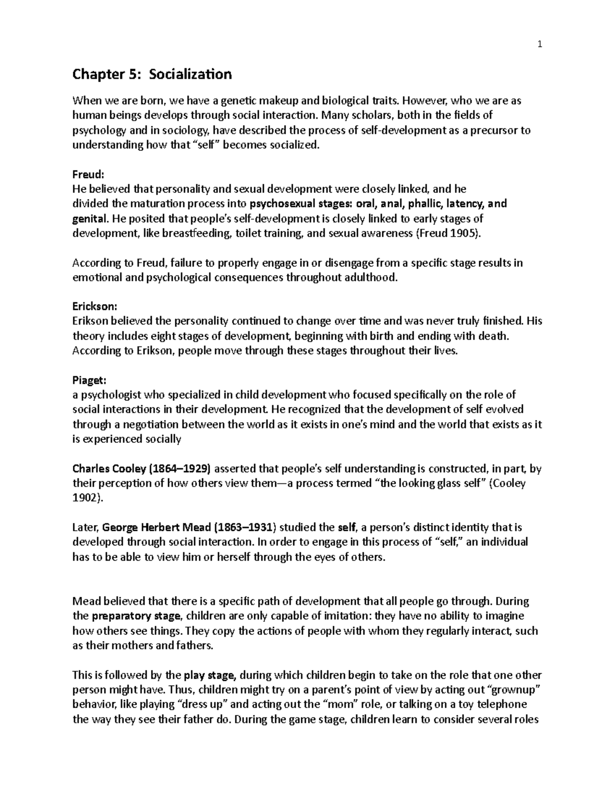 Chapter 5soc110 - 1 Chapter 5: Socialization When we are born, we have ...