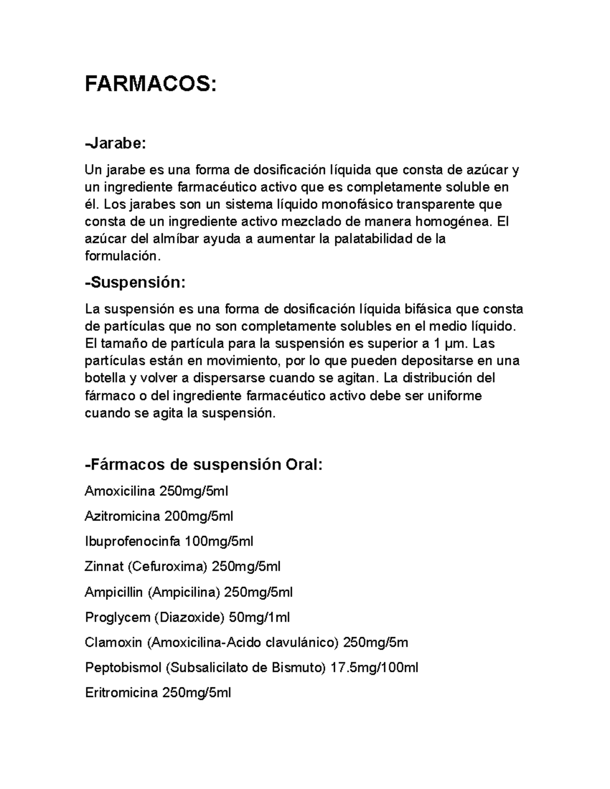 APS - Definicion, presentacion y dosis de farmacos mas utilizados ...