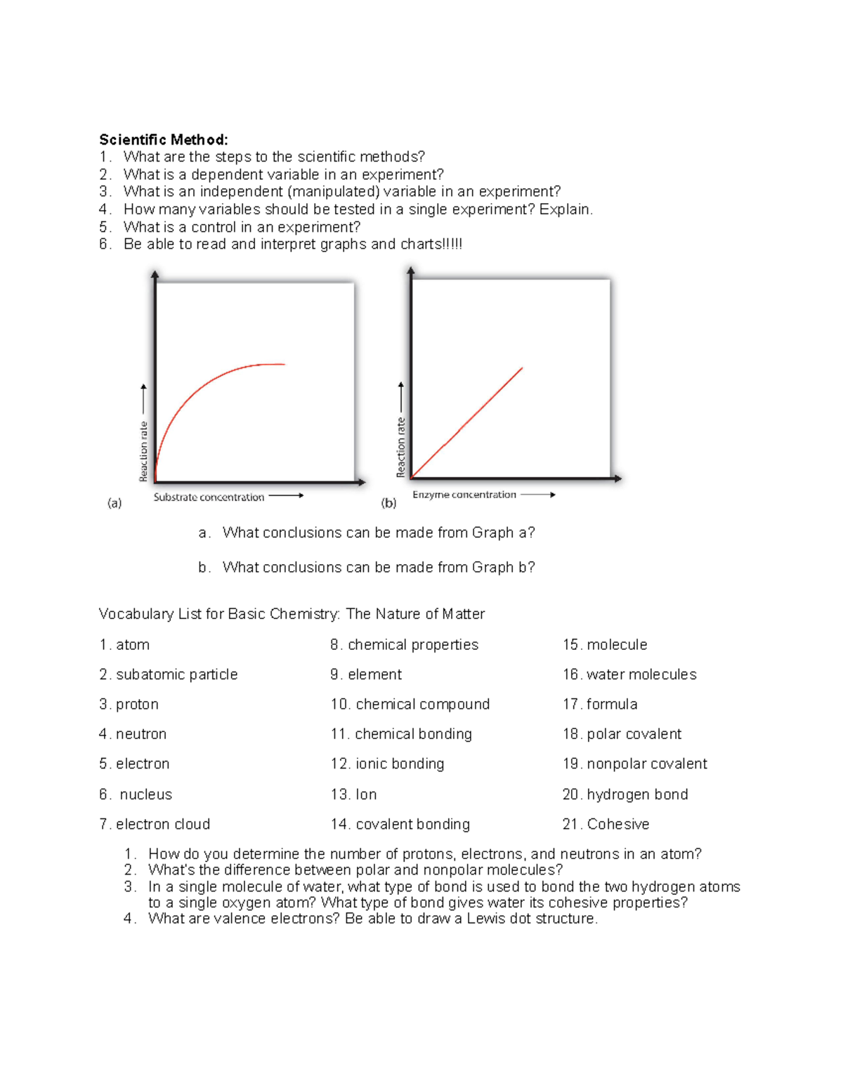 Exam 1 Study Guide - Review for chapters 1-4 - Scientific Method: What ...