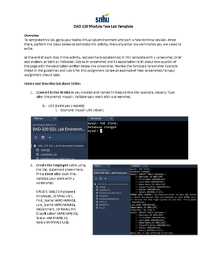 DAD 220 Module Five Major Activity - Then complete the steps below as ...
