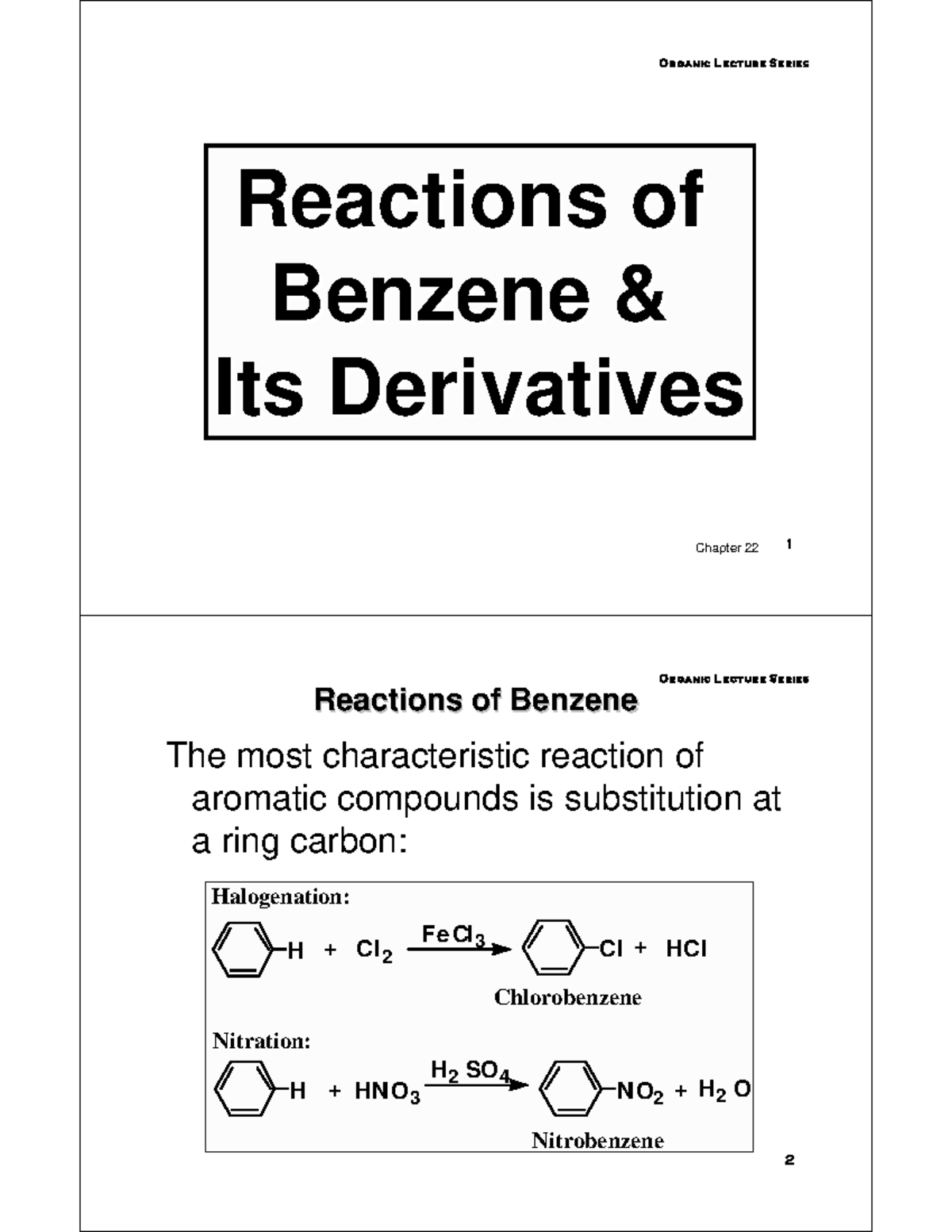Reaction of Benzene and its derivativez - 1 Reactions of Reactions of ...