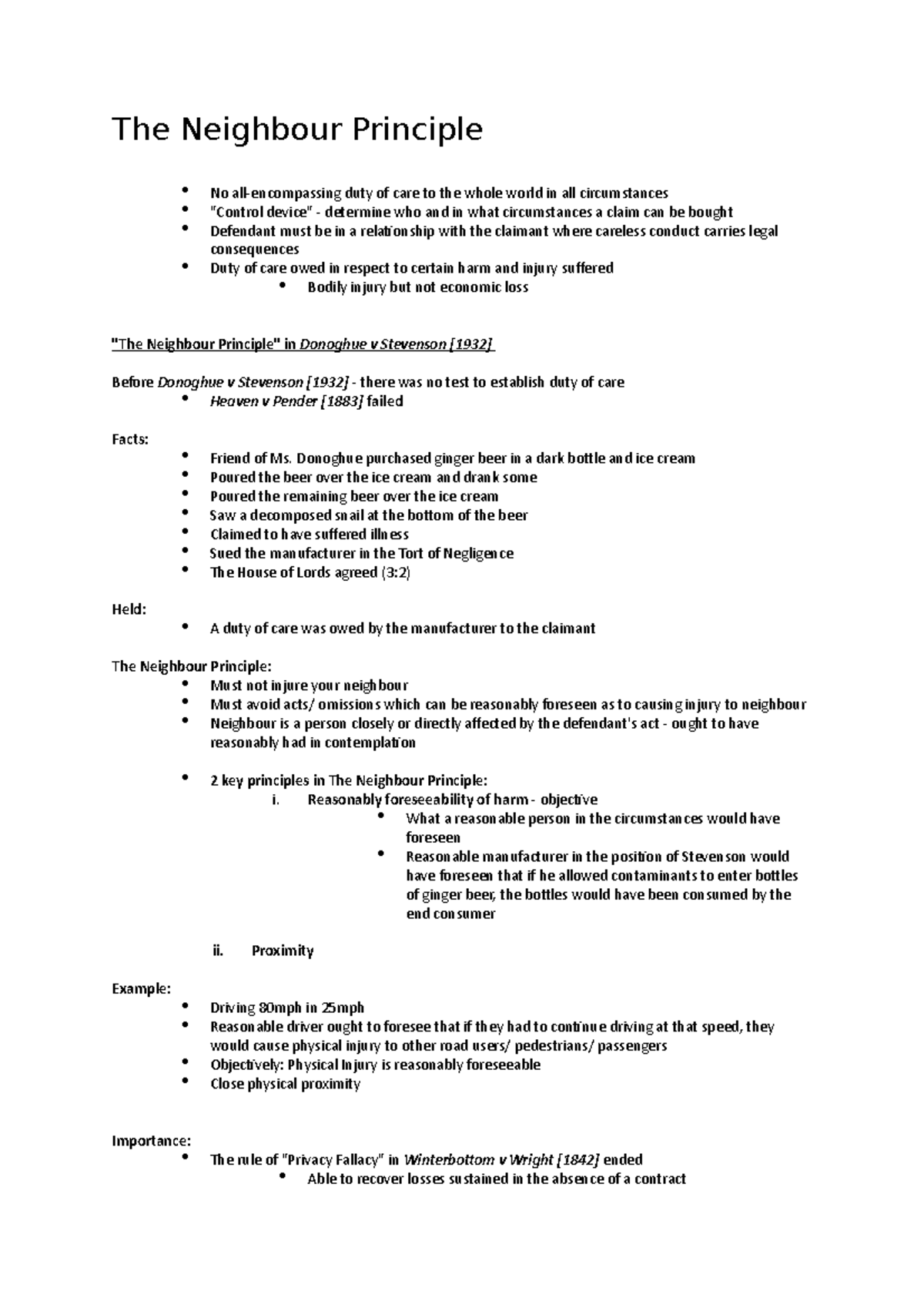 Lecture 2.2 The Neighbour Principle - The Neighbour Principle No all ...