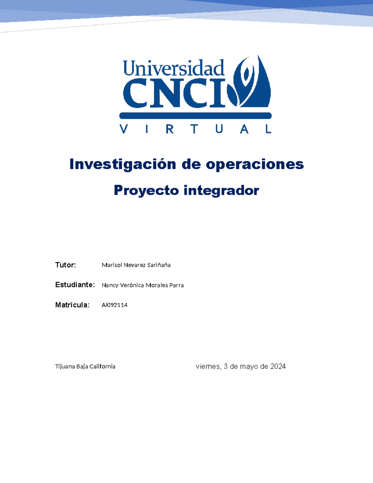 Proyecto integrador 1 - Investigación de operaciones Proyecto ...