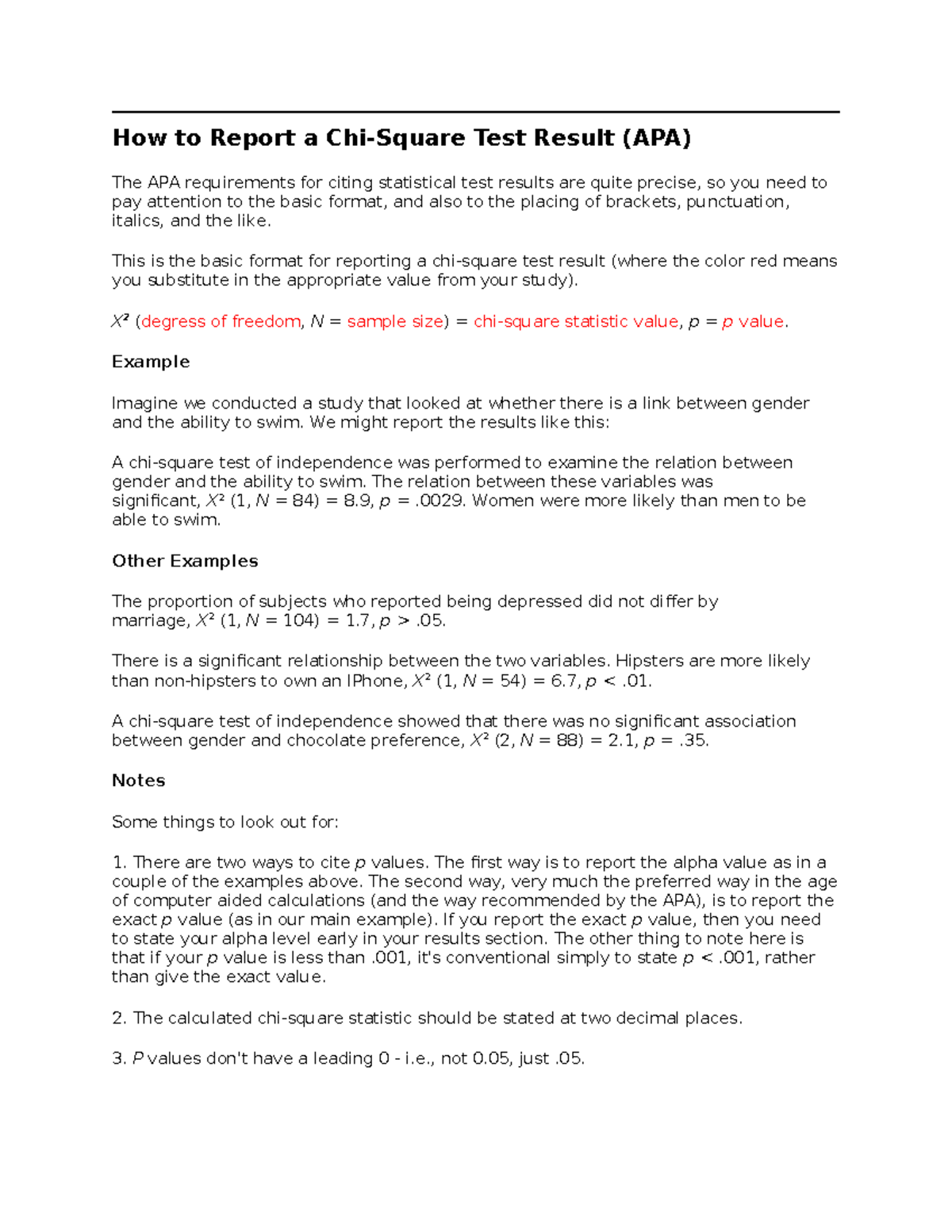Chi Square Presentation - How to Report a Chi-Square Test Result (APA ...