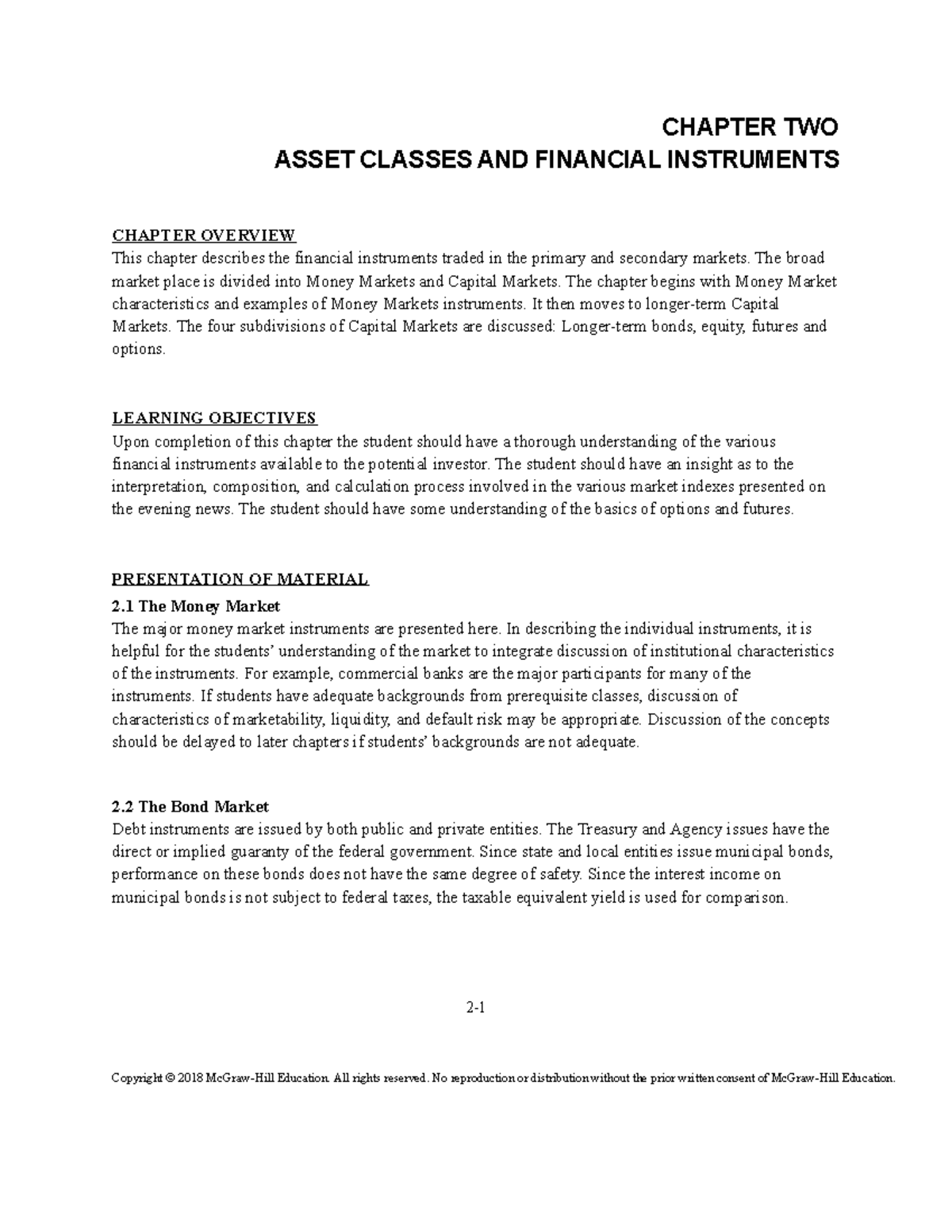 BKM 11e IM Ch02 - CHAPTER TWO ASSET CLASSES AND FINANCIAL INSTRUMENTS ...