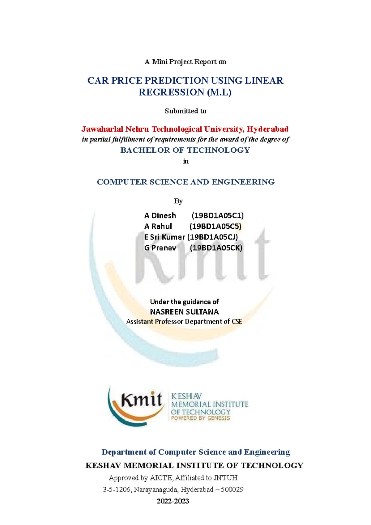 IOMP ( Template) - check the pdf - A Dinesh (19BD1A05C1) A Rahul (19BD1A05C5) E Sri Kumar - Studocu