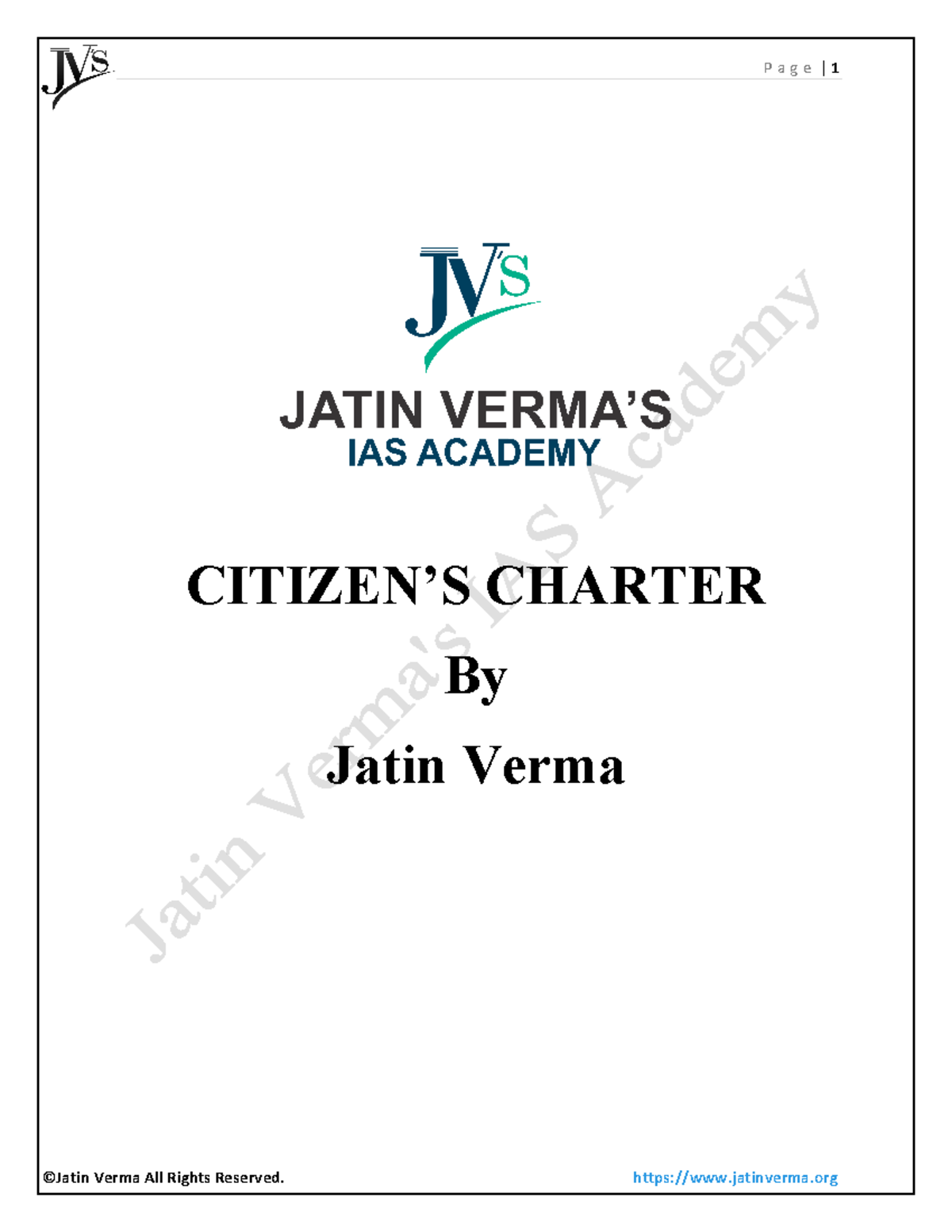 Citizen’S- Charter - easy simple notes with simple case laws to prepare ...