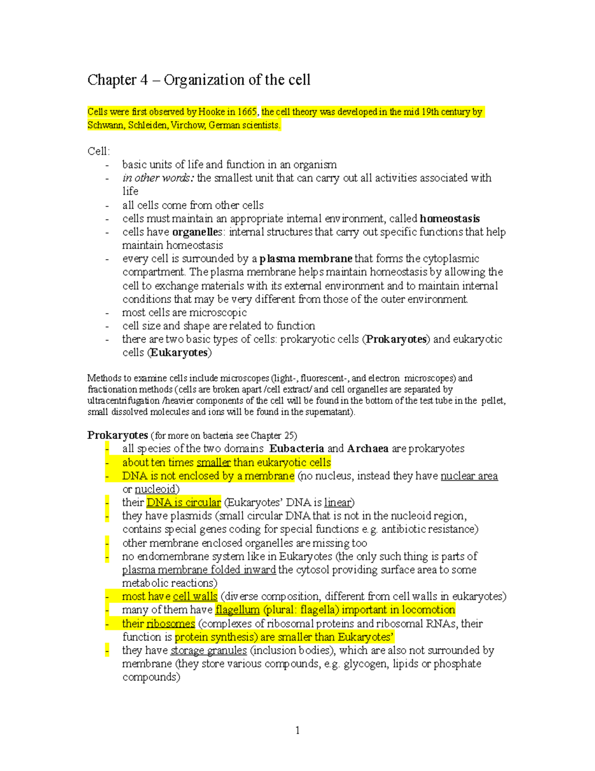 Ch 4 - Lectures and practical notes - Chapter 4 – Organization of the ...