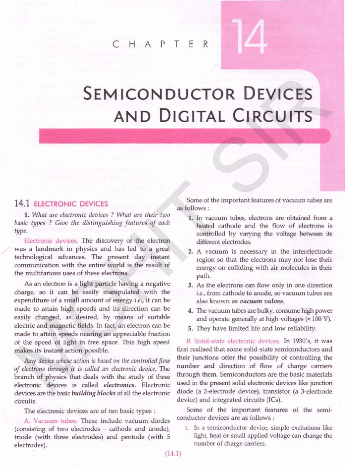 CH14 Semiconductors Electronics - Bsc (H) Physics - Studocu
