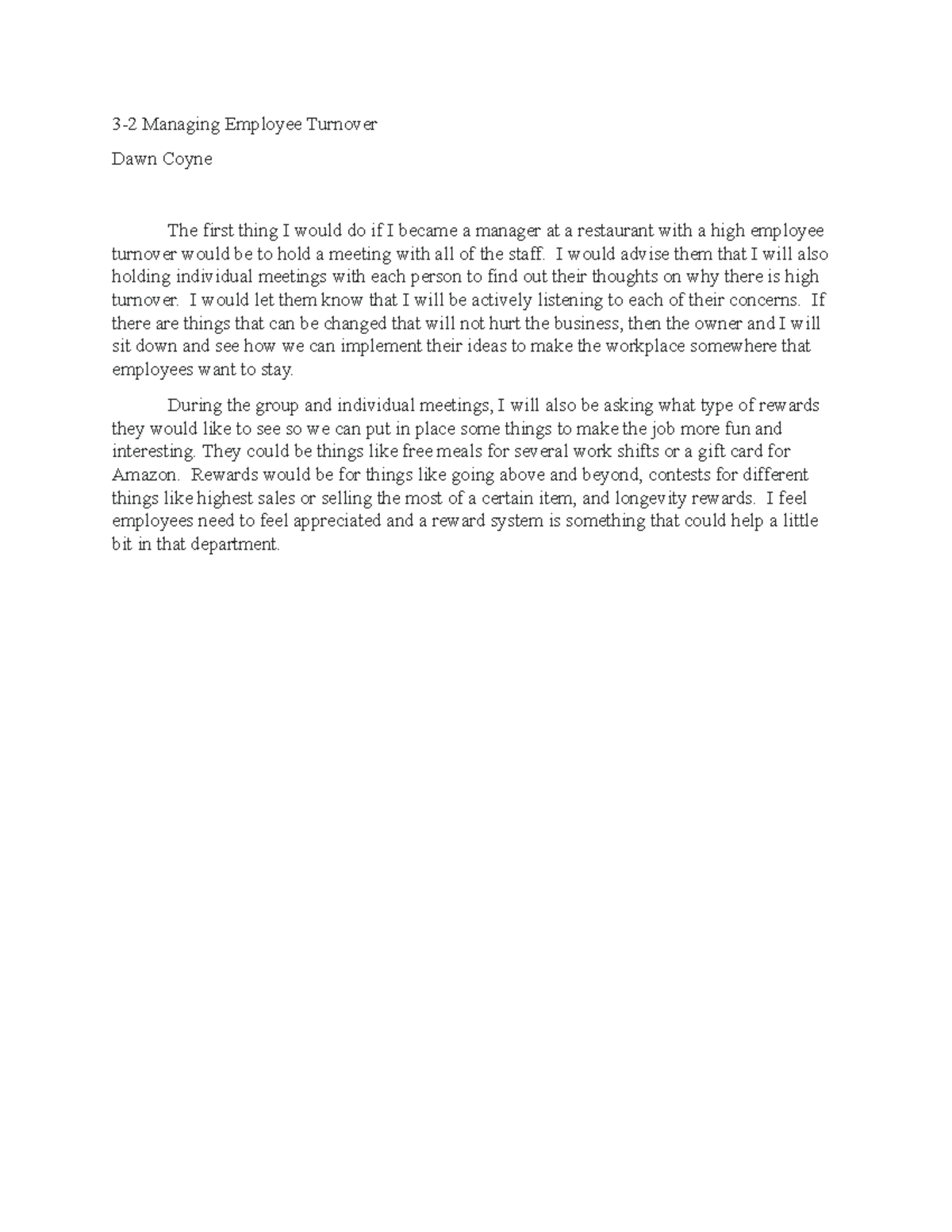 OL 442 3-2 Managing Employee Turnover - 3-2 Managing Employee Turnover ...