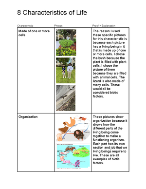 8 characteristics of life - Characteristic Photos Proof + Explanation ...