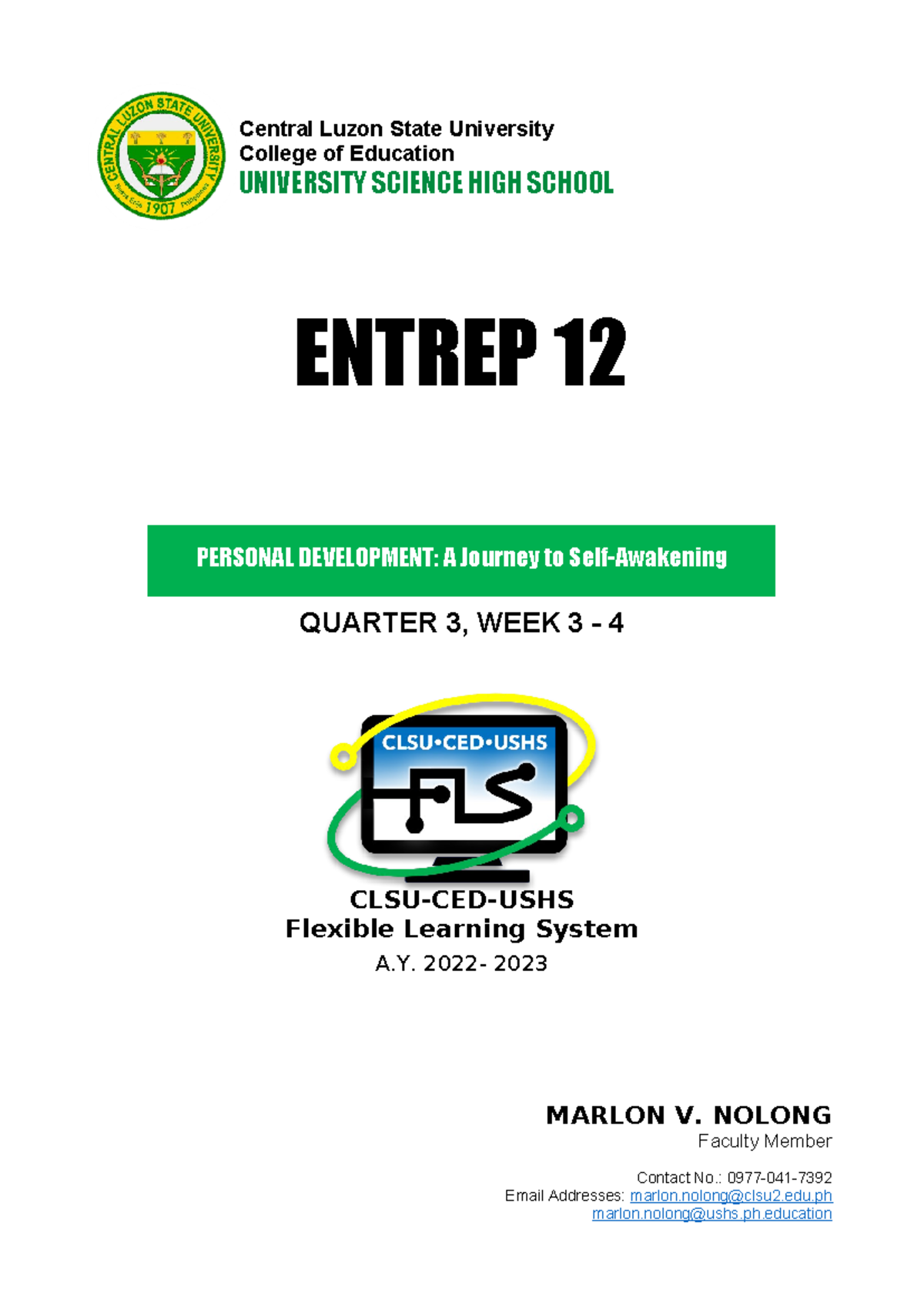 Entrep Module 2 - Recognizing the Potential Market - ####### Central ...